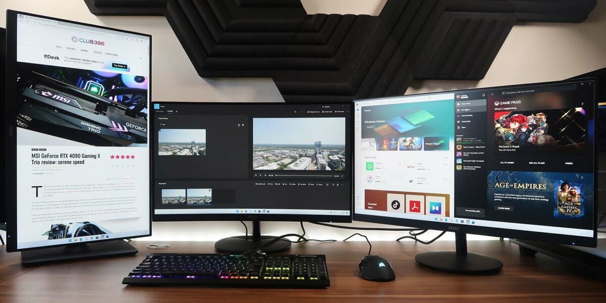 Home office monitor setup: flat, curved or portrait | Club386