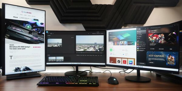 Home office monitor setup: flat, curved or portrait | Club386