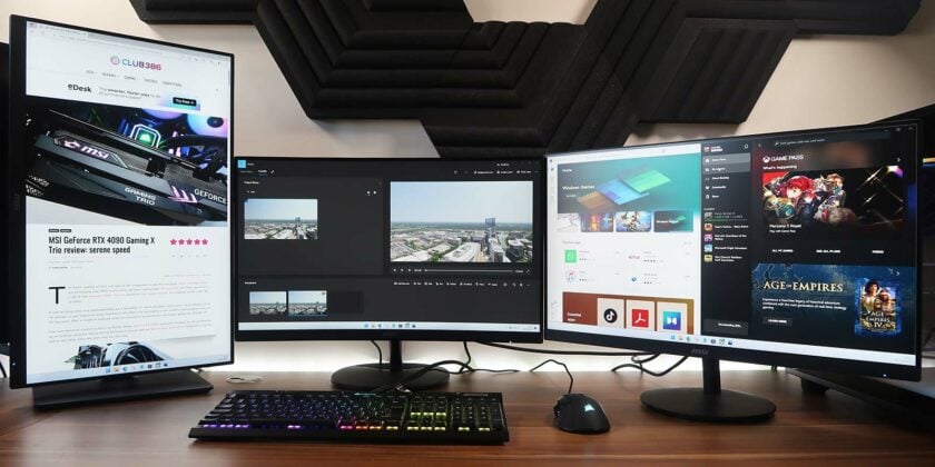 Home office monitor setup: flat, curved or portrait | Club386