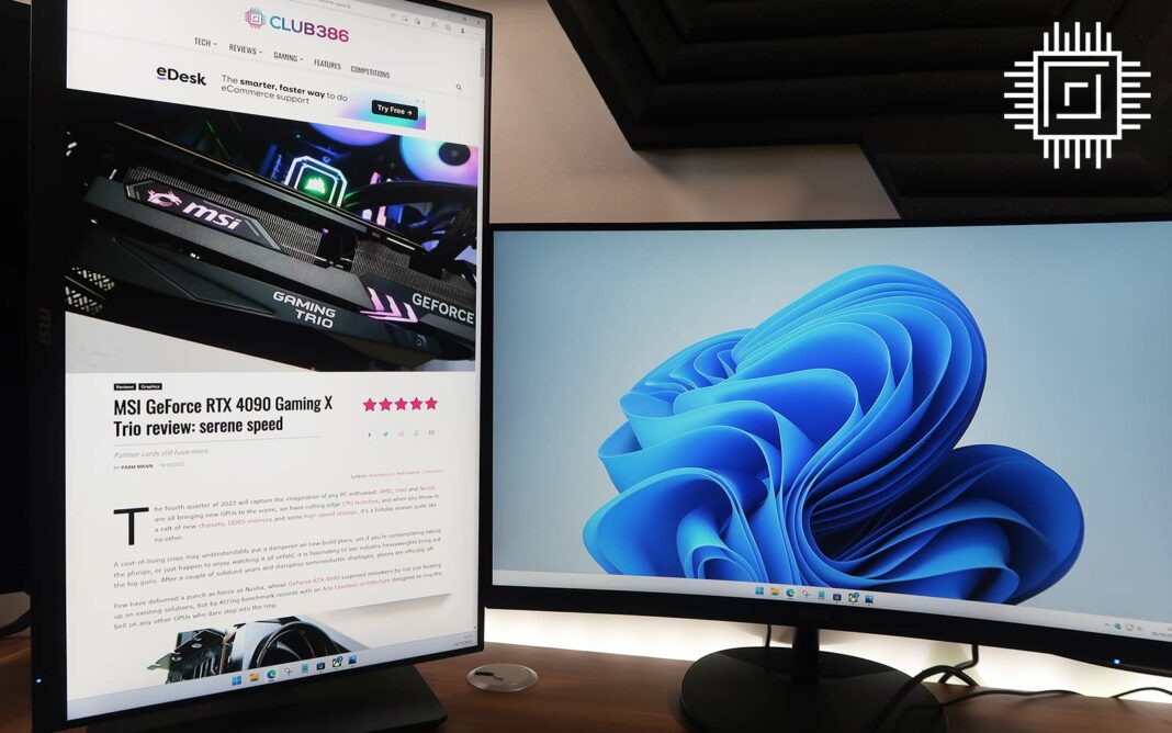 Home office monitor setup: flat, curved or portrait | Club386