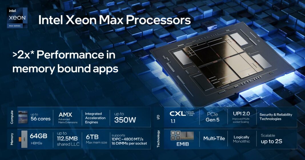 Intel Xeon Max HBM2e server processors to offer incredible memory-bound ...