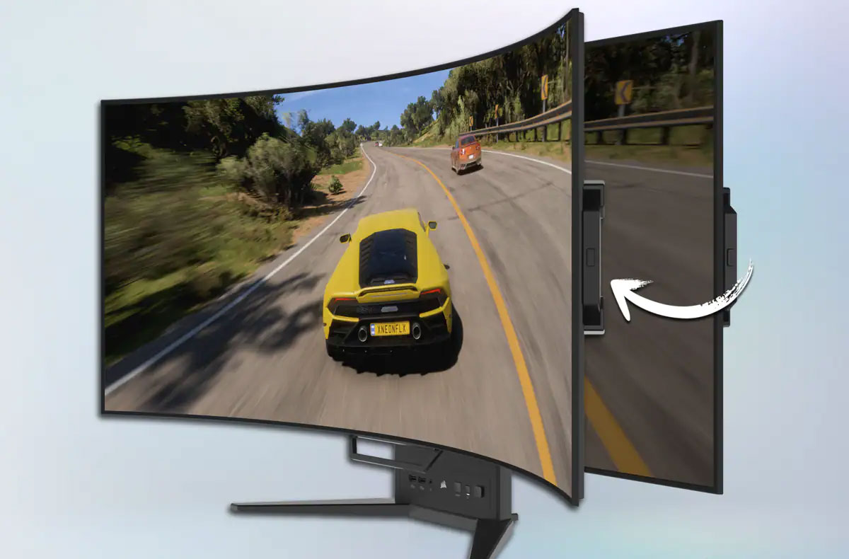 Corsair's amazing Xeneon Flex 45in bendy OLED gaming monitor now on pre ...