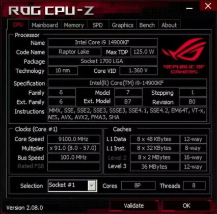 Intel’s Core i9-14900KF CPU takes the overclocking world record | Club386