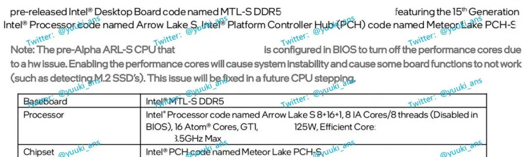 Intel 15th gen specs leak says Arrow Lake drops Hyper Threading