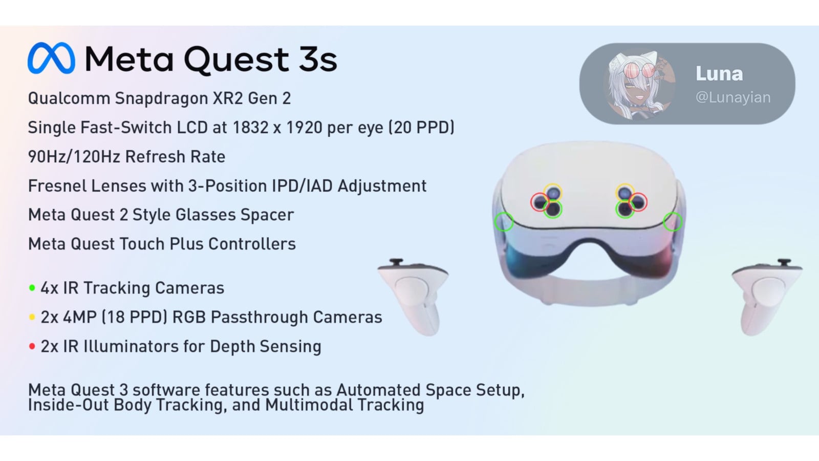 Meta Quest 3S specs leak includes cuts but not to performance