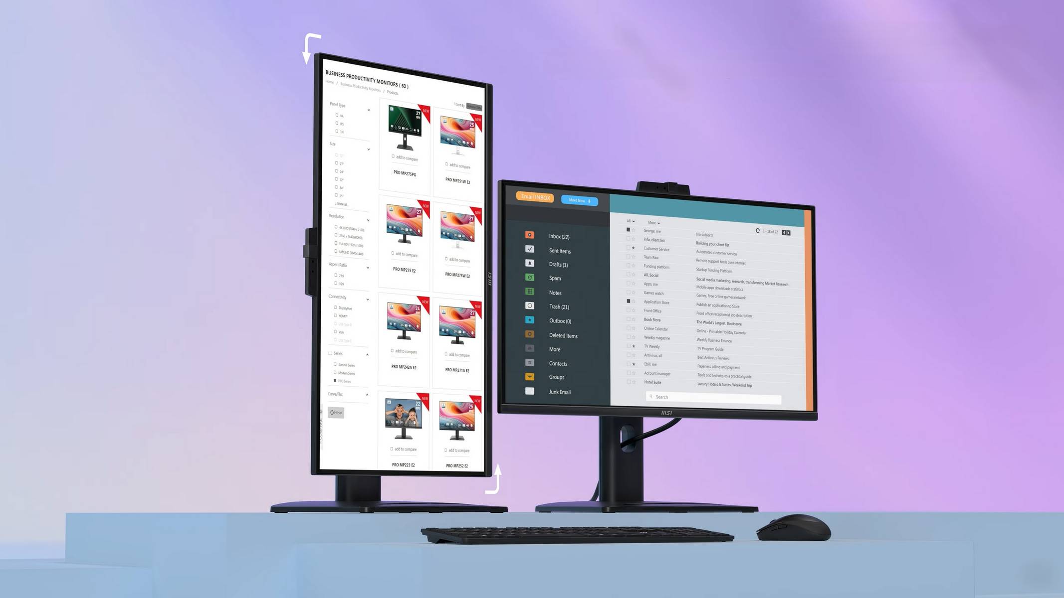 MSI maximises your desk space with its new Pro monitors | Club386