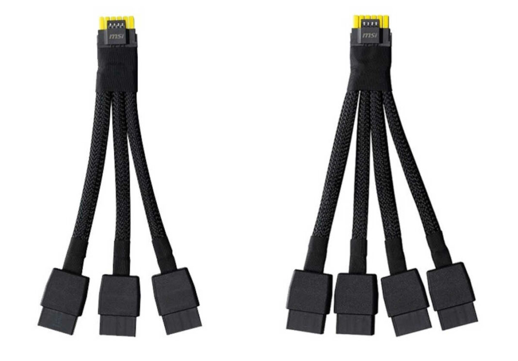 MSI bundles colour-coded 12V-2x6 adapters with RTX 50 Series graphics ...