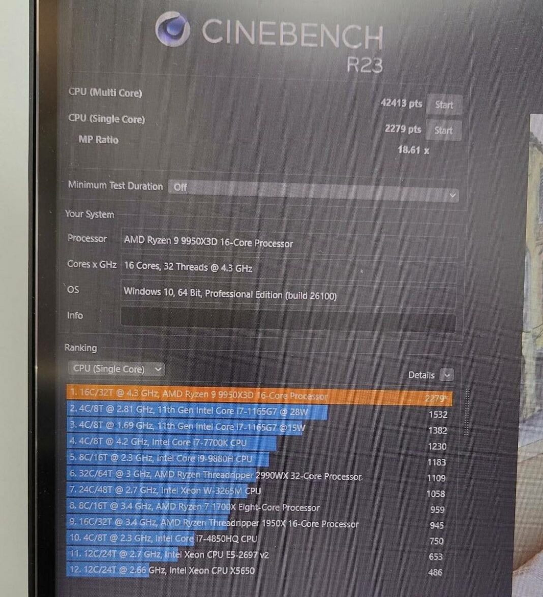 Cinebench shows AMD Ryzen 9950X3D's cache isn't a silver bullet