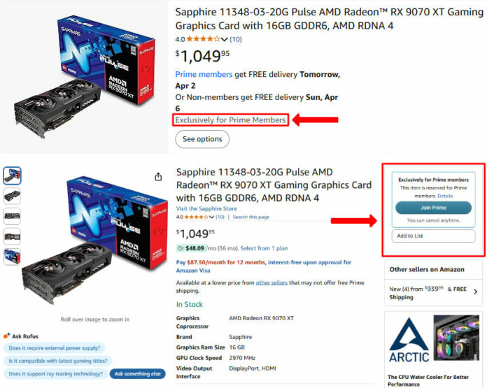 Amazon combats Nvidia and AMD GPU scalpers with Prime subs