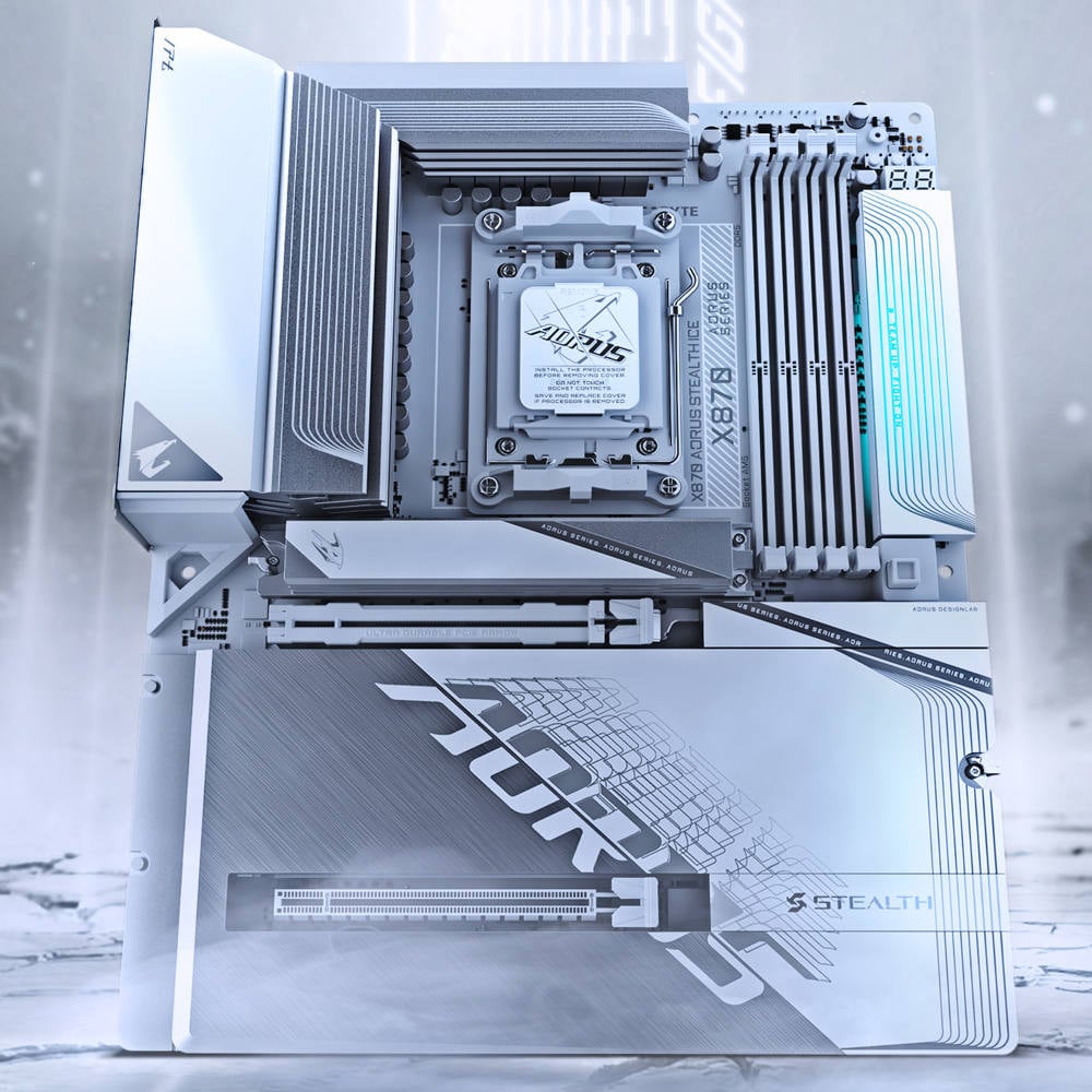 Gigabyte launches two Aorus Stealth Ice back-connect motherboards for ...