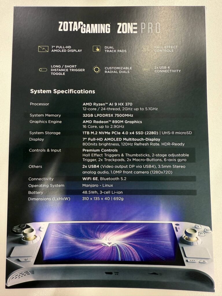 Zotac's upcoming Zone Pro handheld is set to pack a 12-core Ryzen CPU ...