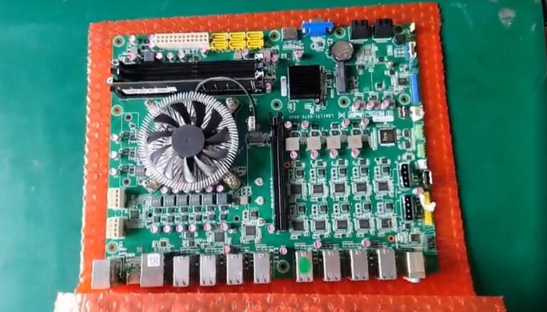 This custom motherboard has 36 USB ports, enough for the whole family ...