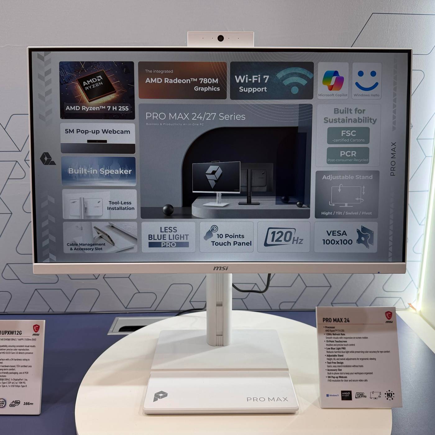A closer look at the all-new MSI Pro Max product series displayed at ...