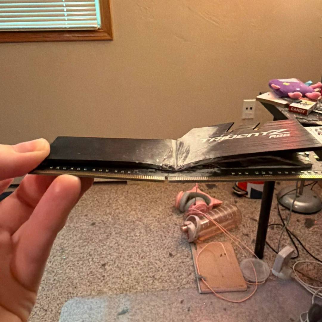 Stray bullet gets deflected by G.Skill memory kit, saving PC owner's ...